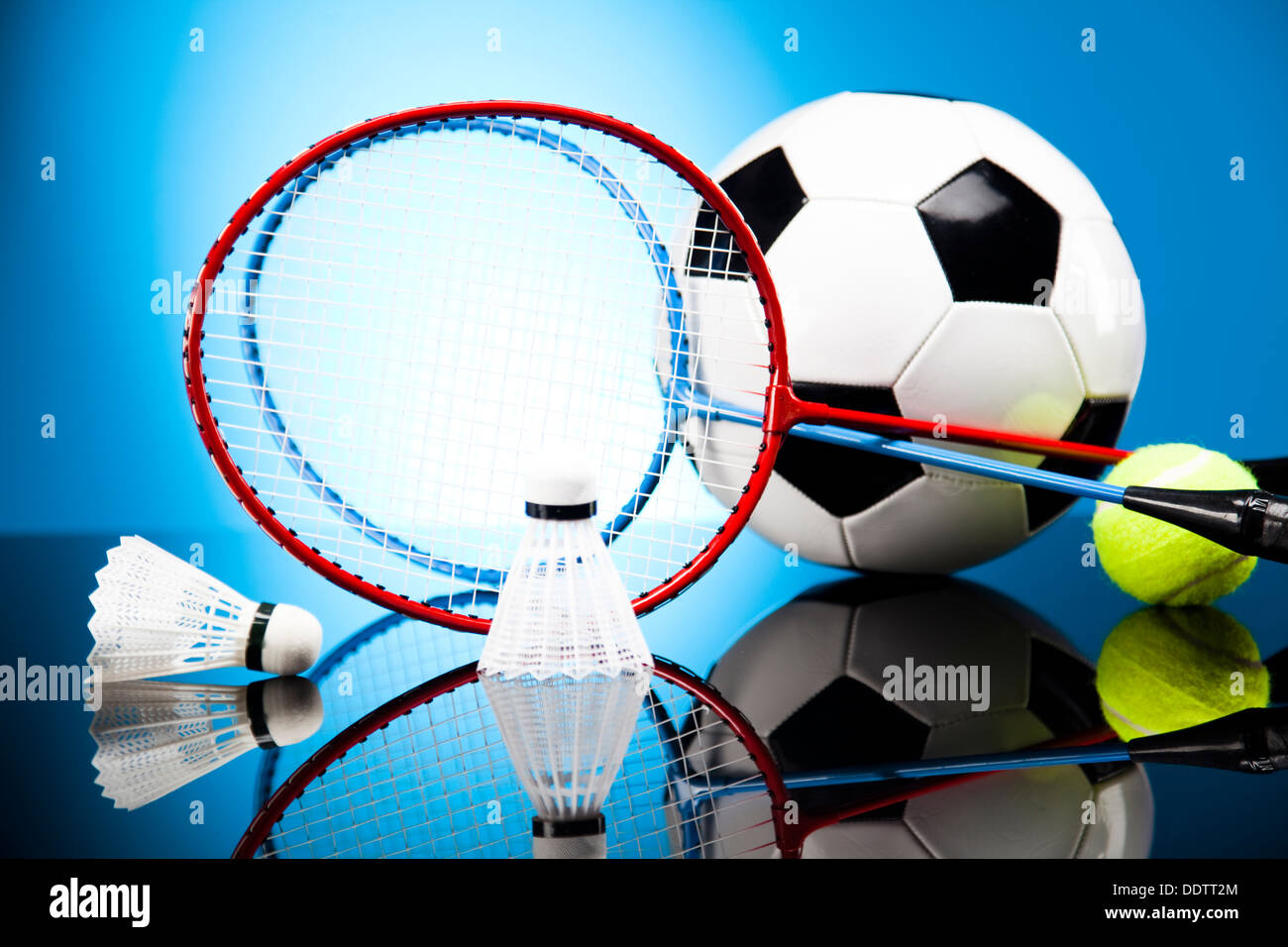 Sport equipment and balls Stock Photo - Alamy