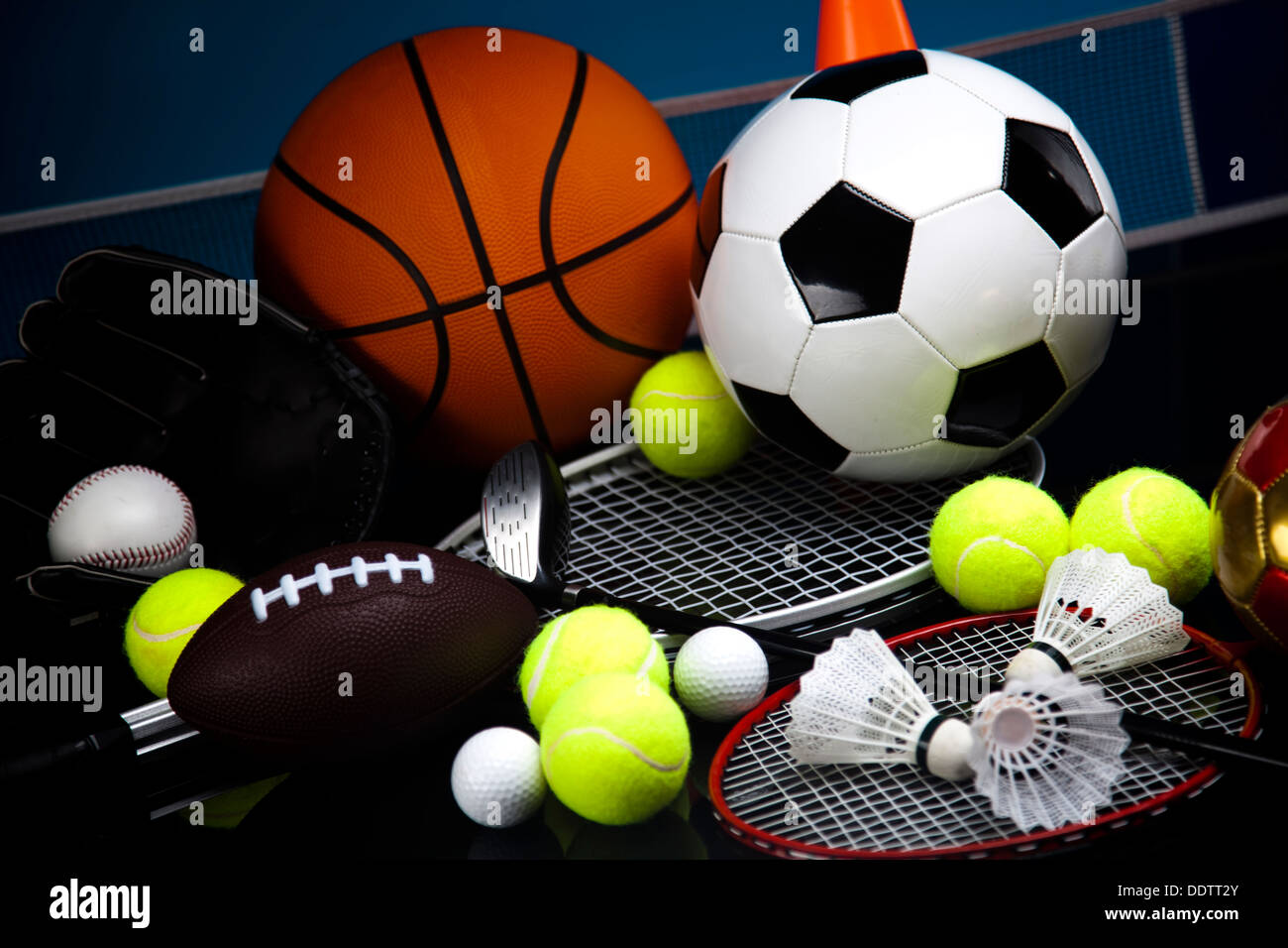 Sports balls, a lot of balls and stuff Stock Photo - Alamy