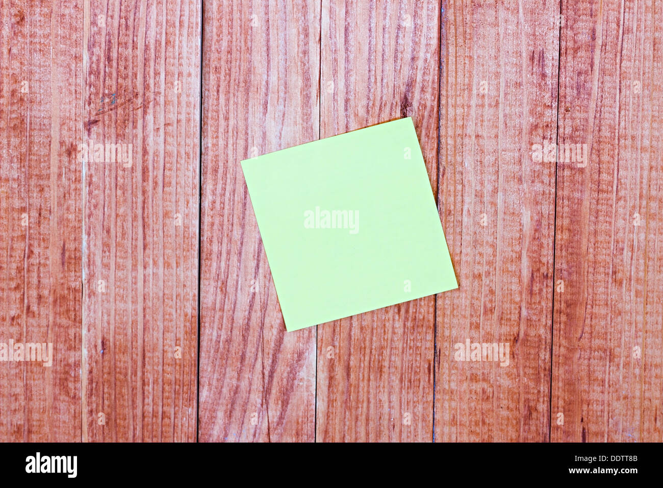 Blank note, paper stick, poster on wood background Stock Photo - Alamy