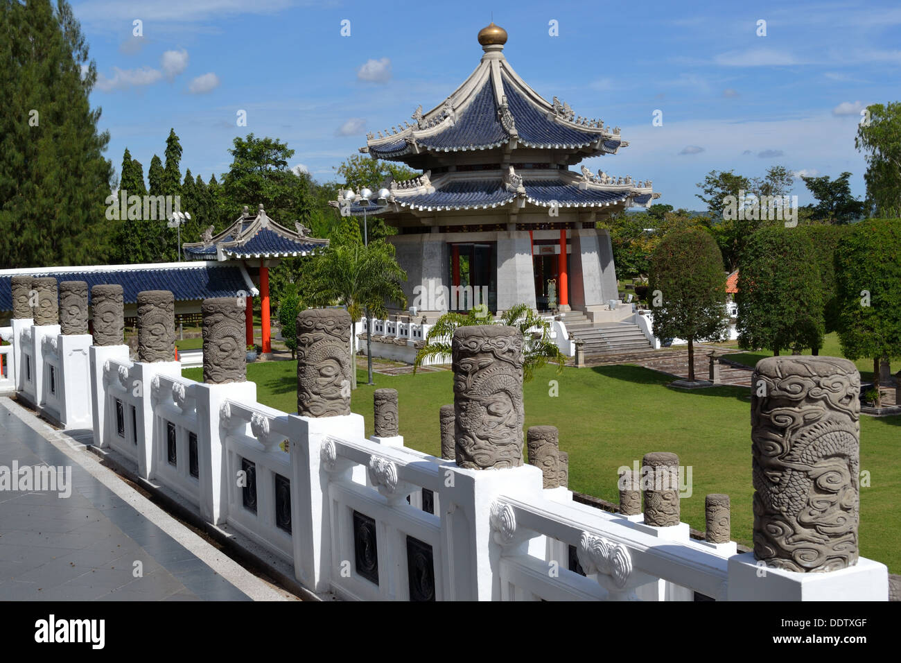 View of pagoda from terrace Three Kingdoms Theme Park Chinese Pagodas ...