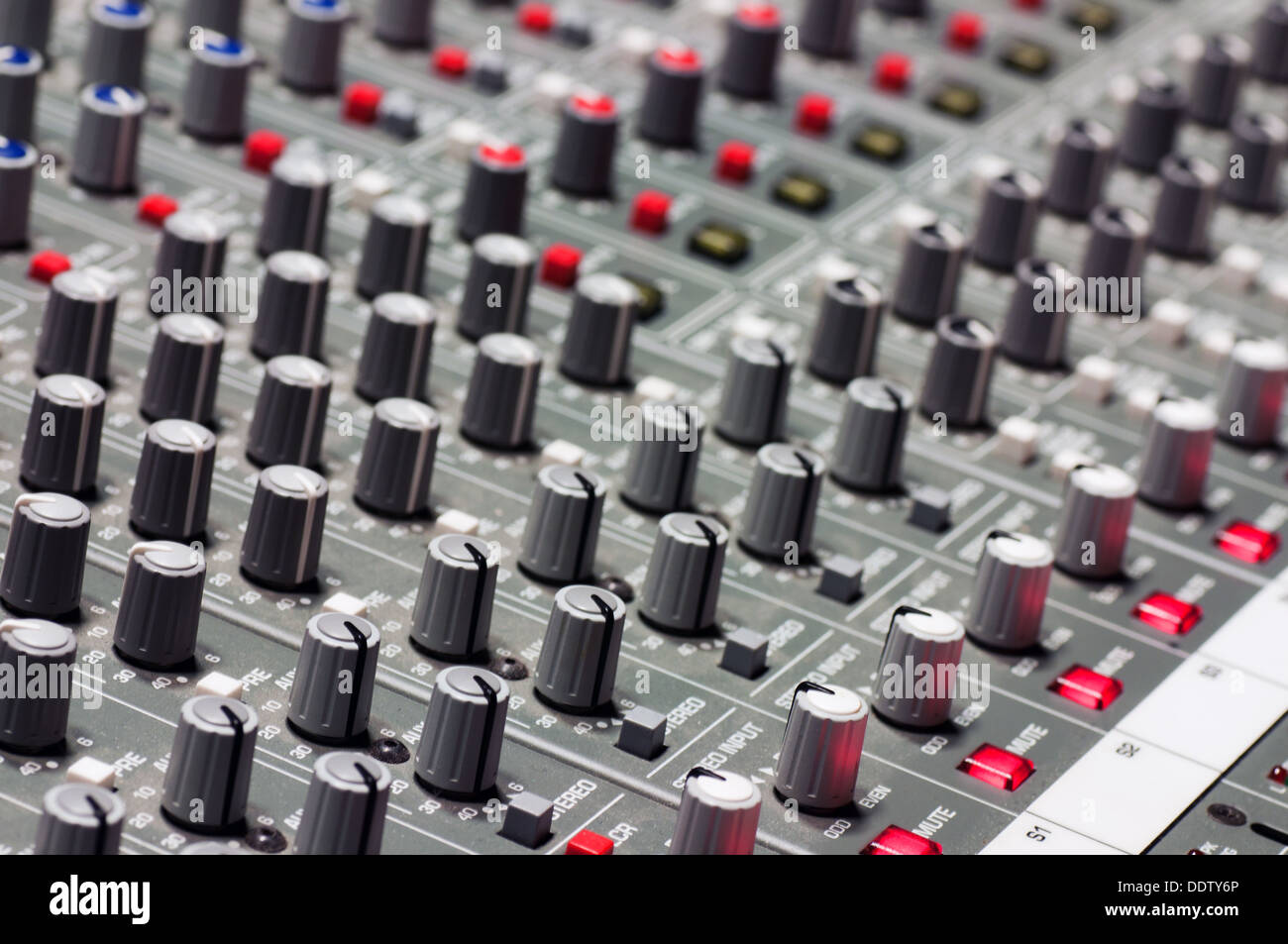 Pro audio mixing board at a recording studio Stock Photo - Alamy