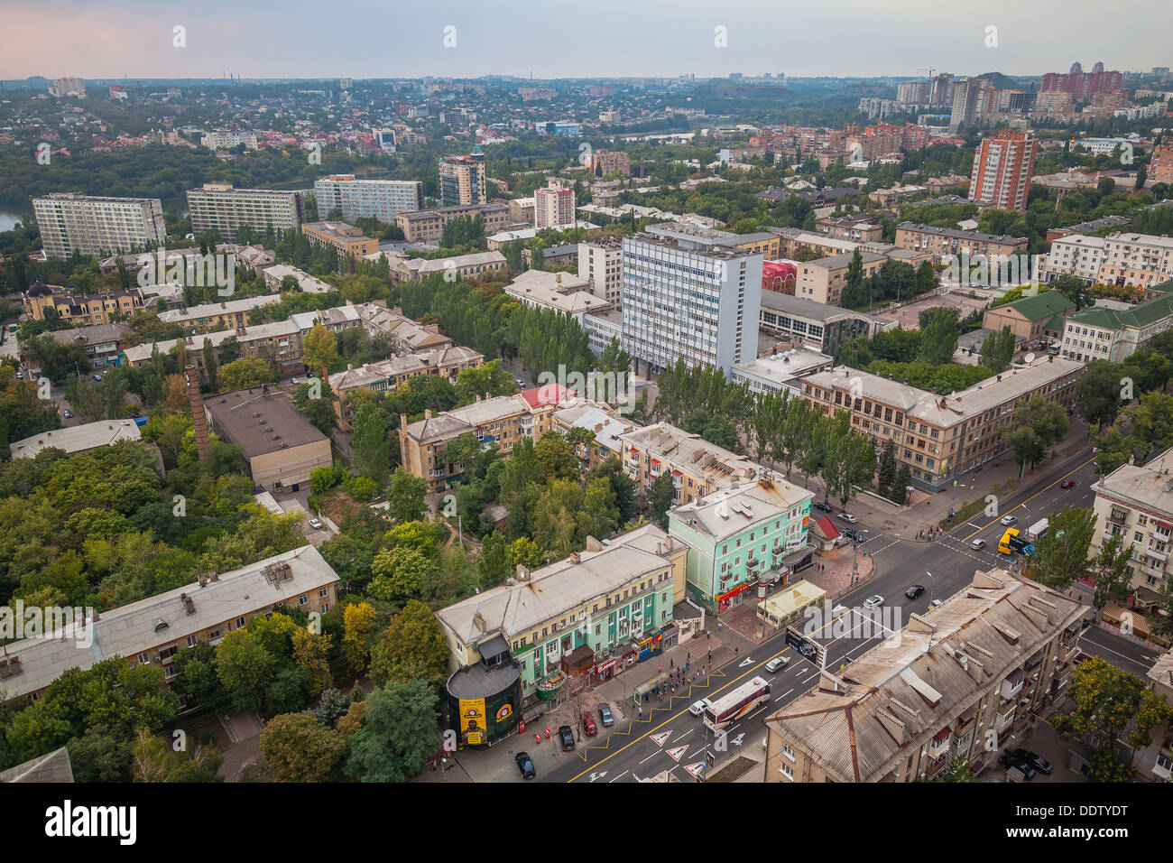 Daylight view from the heights of the city Donetsk, Ukraine Stock Photo ...