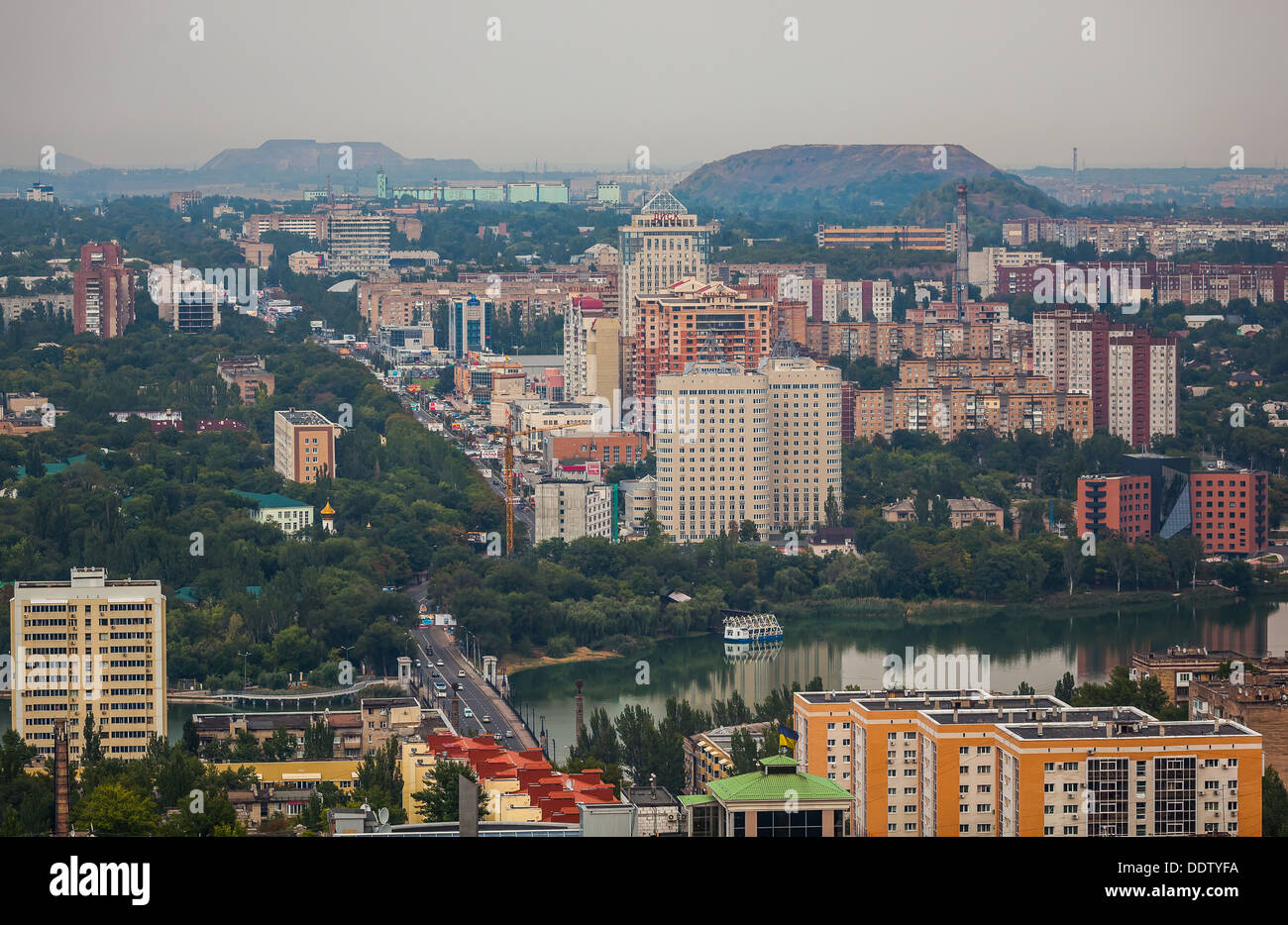 Daylight view from the heights of the city Donetsk, Ukraine Stock Photo ...