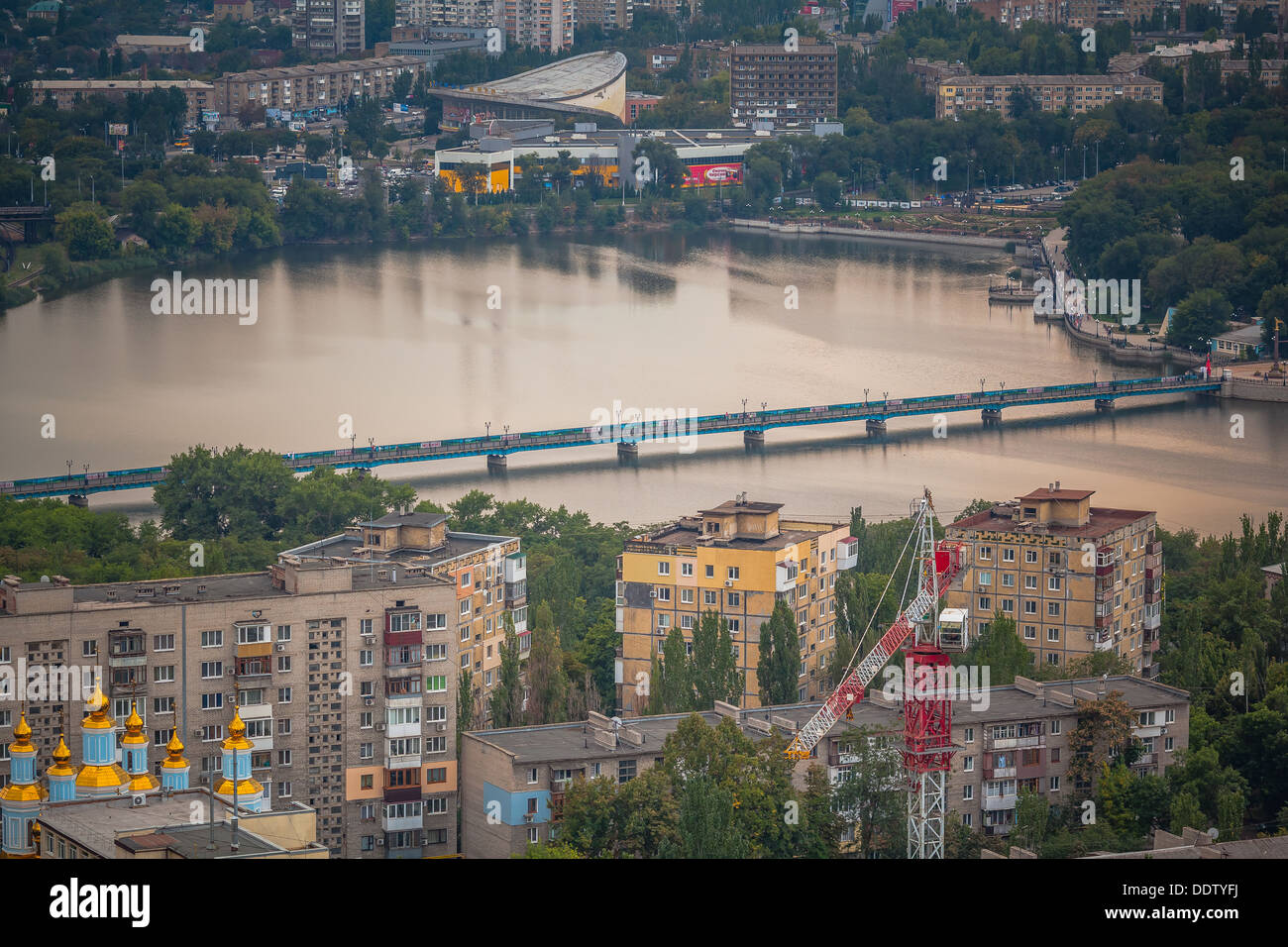 Daylight view from the heights of the city Donetsk, Ukraine Stock Photo ...