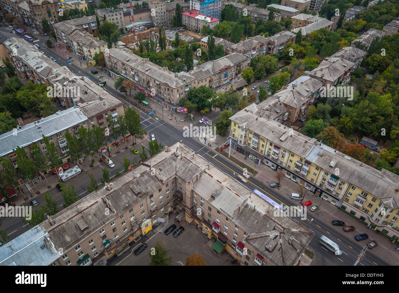 Daylight view from the heights of the city Donetsk, Ukraine Stock Photo ...