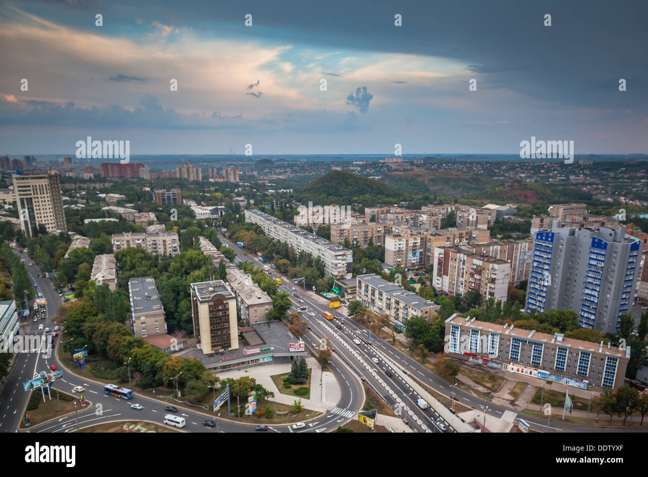 Daylight view from the heights of the city Donetsk, Ukraine Stock Photo ...