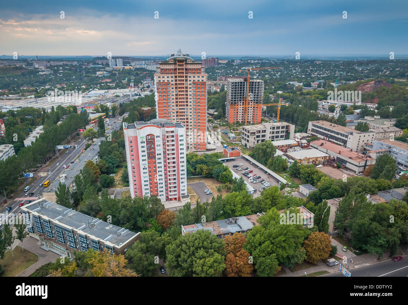 Daylight view from the heights of the city Donetsk, Ukraine Stock Photo ...