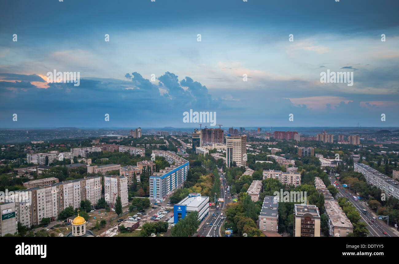 Daylight view from the heights of the city Donetsk, Ukraine Stock Photo ...