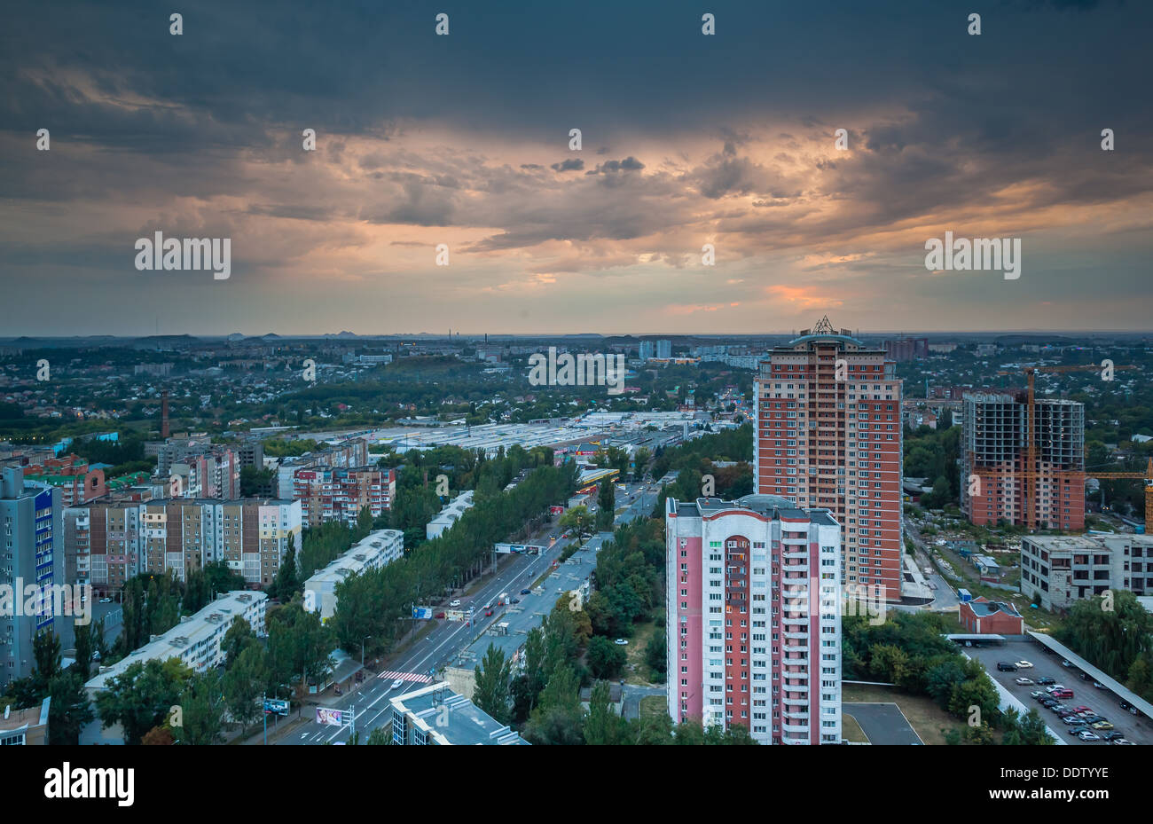 Daylight view from the heights of the city Donetsk, Ukraine Stock Photo ...