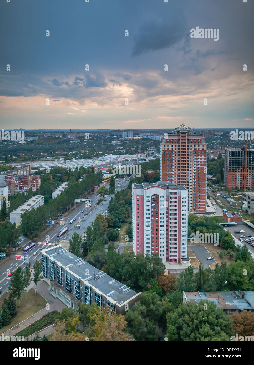 Daylight view from the heights of the city Donetsk, Ukraine Stock Photo ...