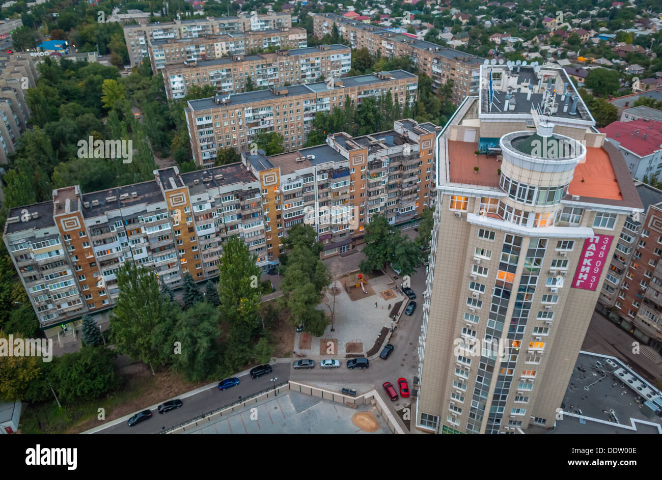 Daylight view from the heights of the city Donetsk, Ukraine Stock Photo ...