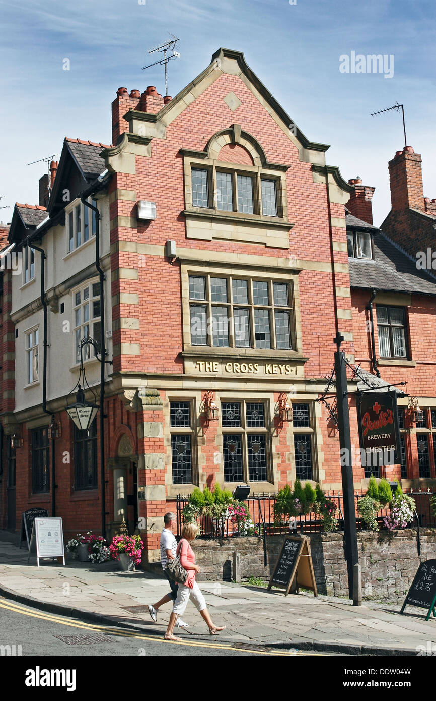 The Cross Keys public house in the City of Chester, England Stock Photo ...