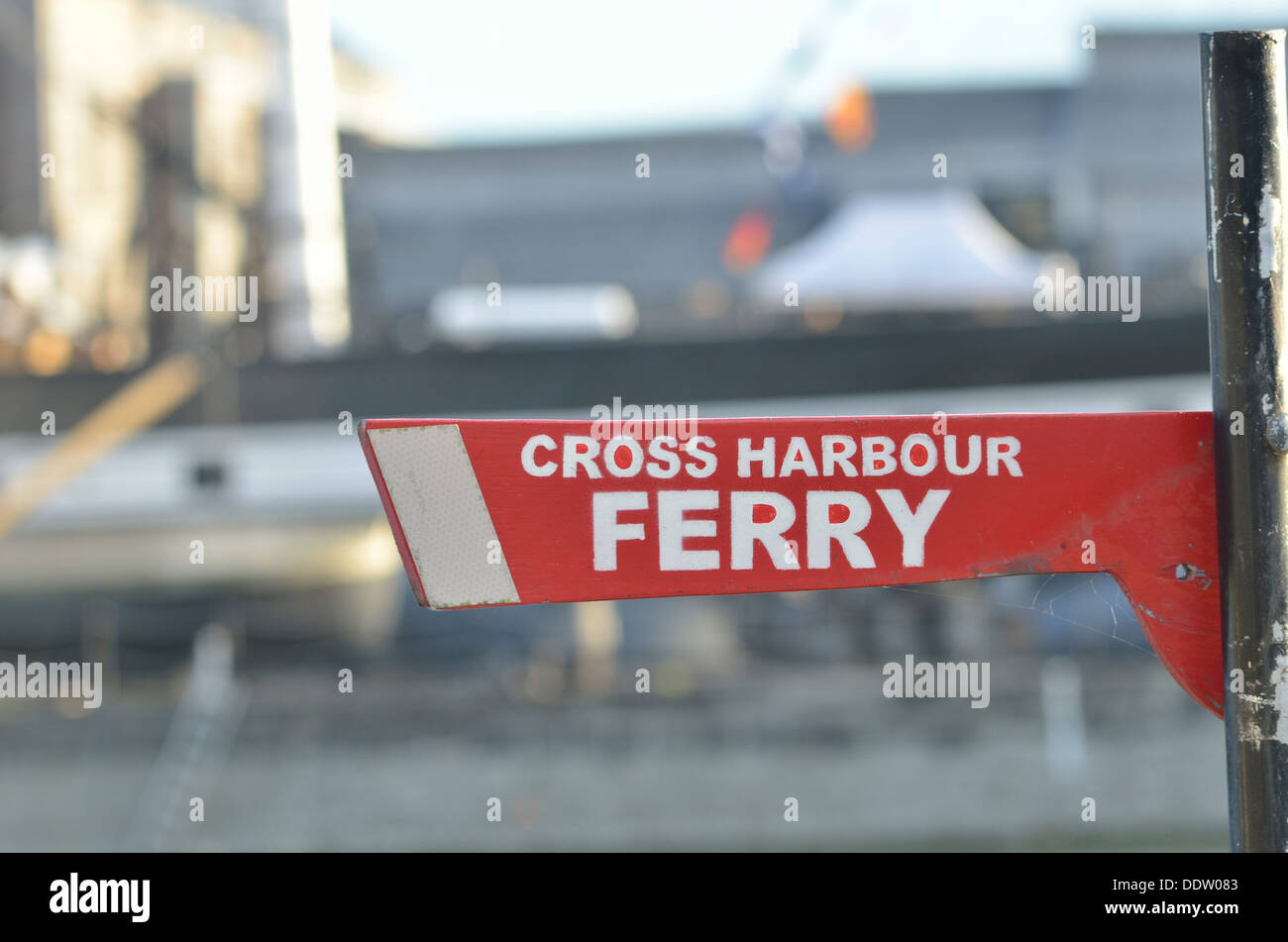 Cross Harbour Ferry sign post in Bristol England UK Stock Photo - Alamy
