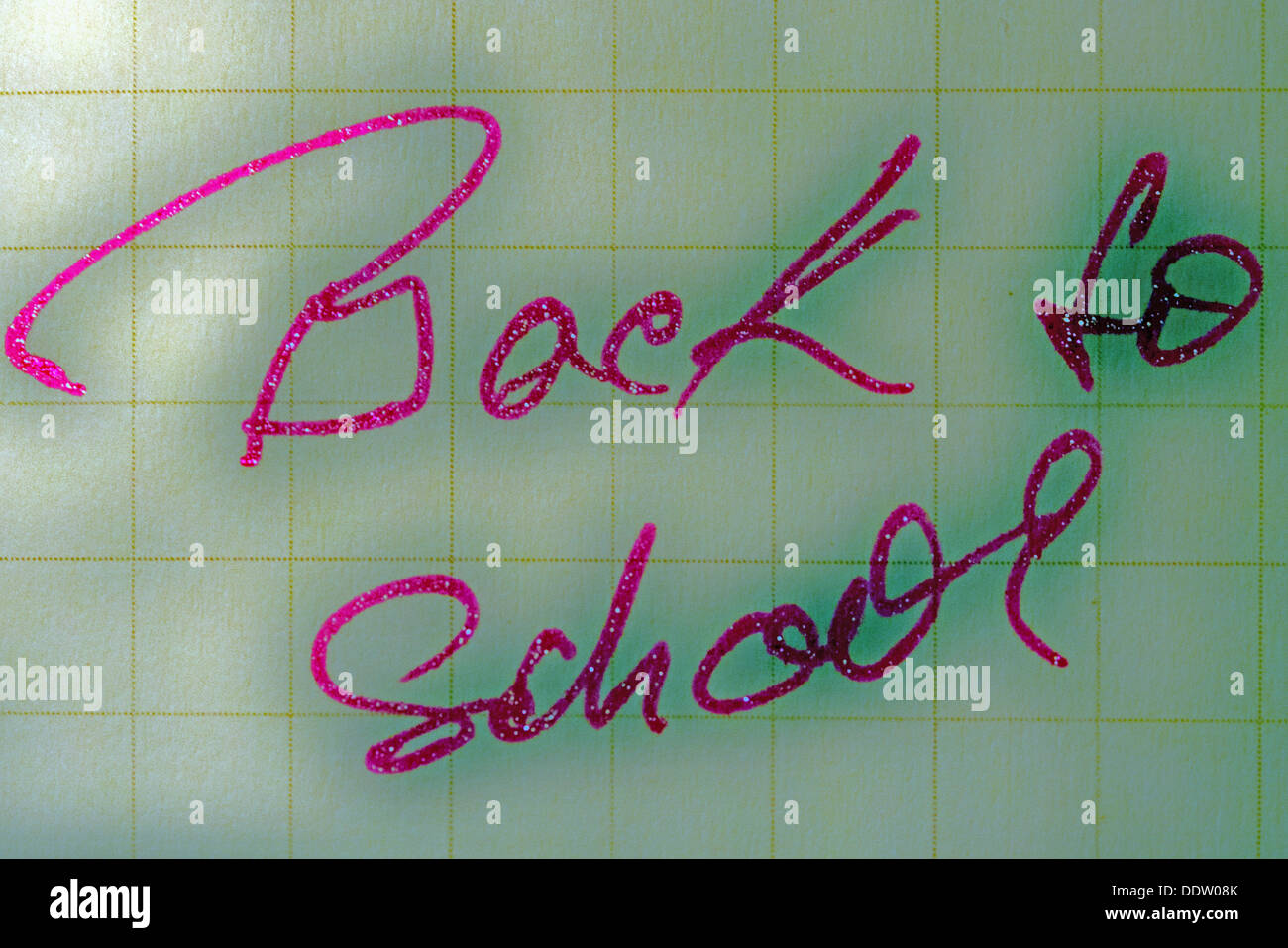 Inscription color slogan ,, Back to school " in a cheerful color pink ...