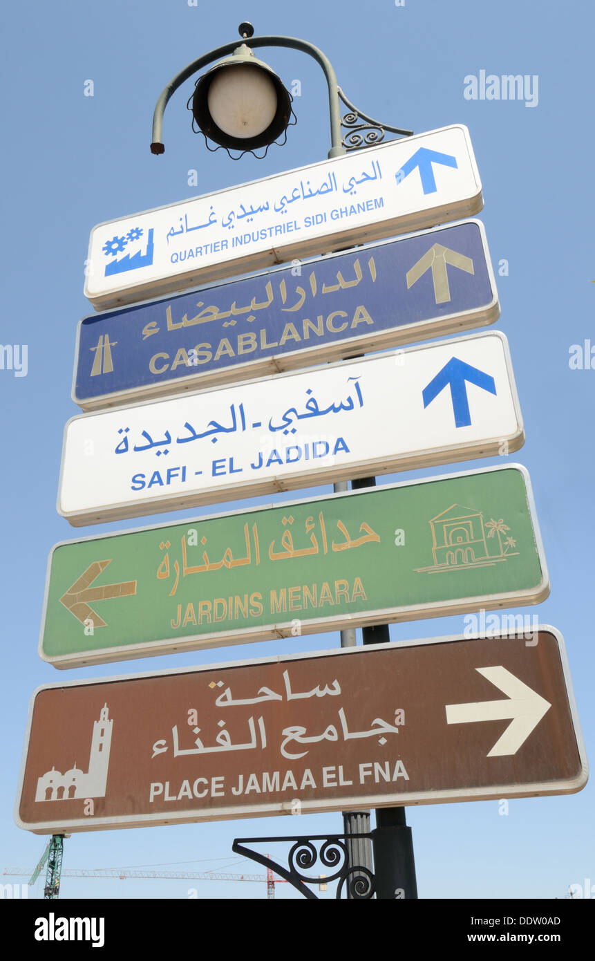 Marrakech signs hi-res stock photography and images - Alamy