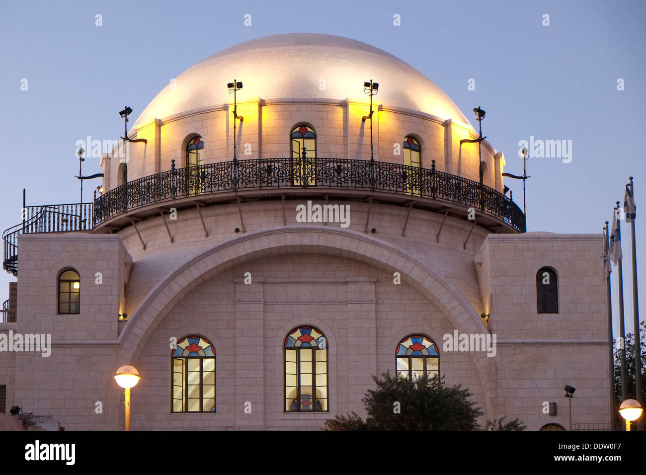 View of the reconstructed Hurva synagogue also known as Hurvat Rabbi ...