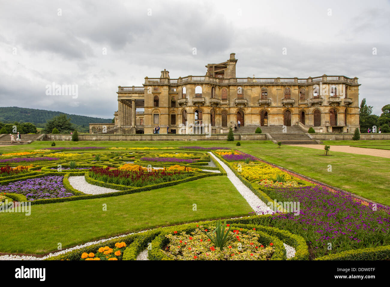 The ruins of Witley Court mansion and gardens in Worcestershire ...