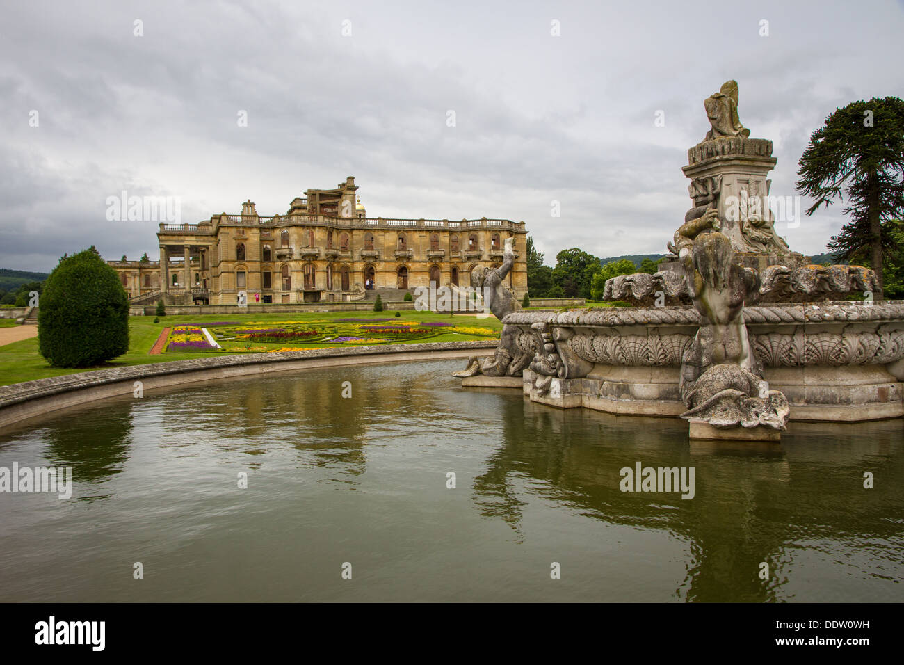 The ruins of Witley Court mansion and gardens in Worcestershire ...