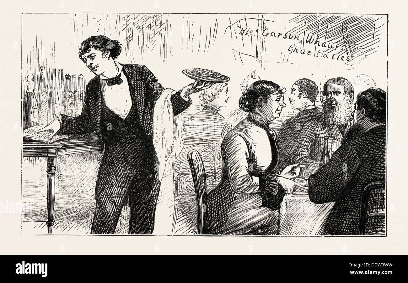 THE GARYON AND HIS PHRASE BOOK, THE PARIS EXHIBITION, FRANCE Stock ...