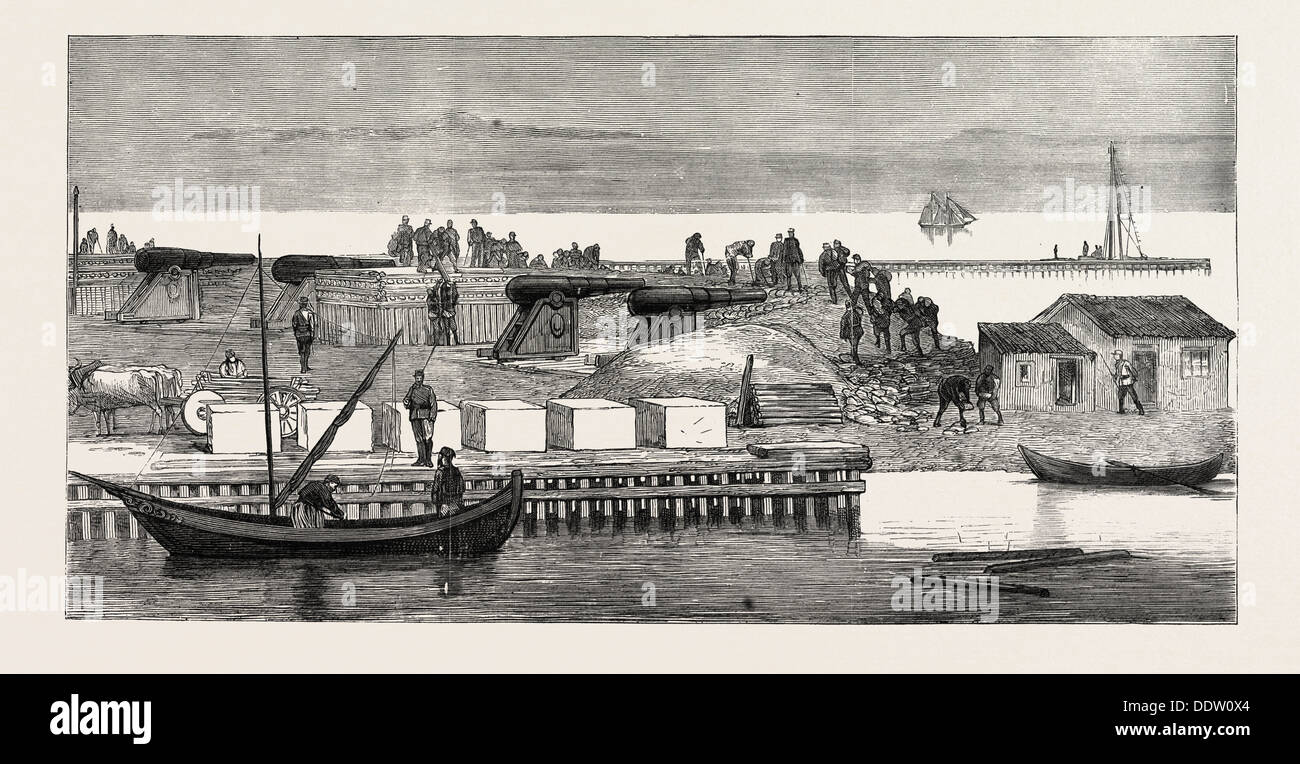 RUSSIAN BATTERY ON THE NORTH SIDE OF THE MOUTH ON THE DANUBE Stock ...