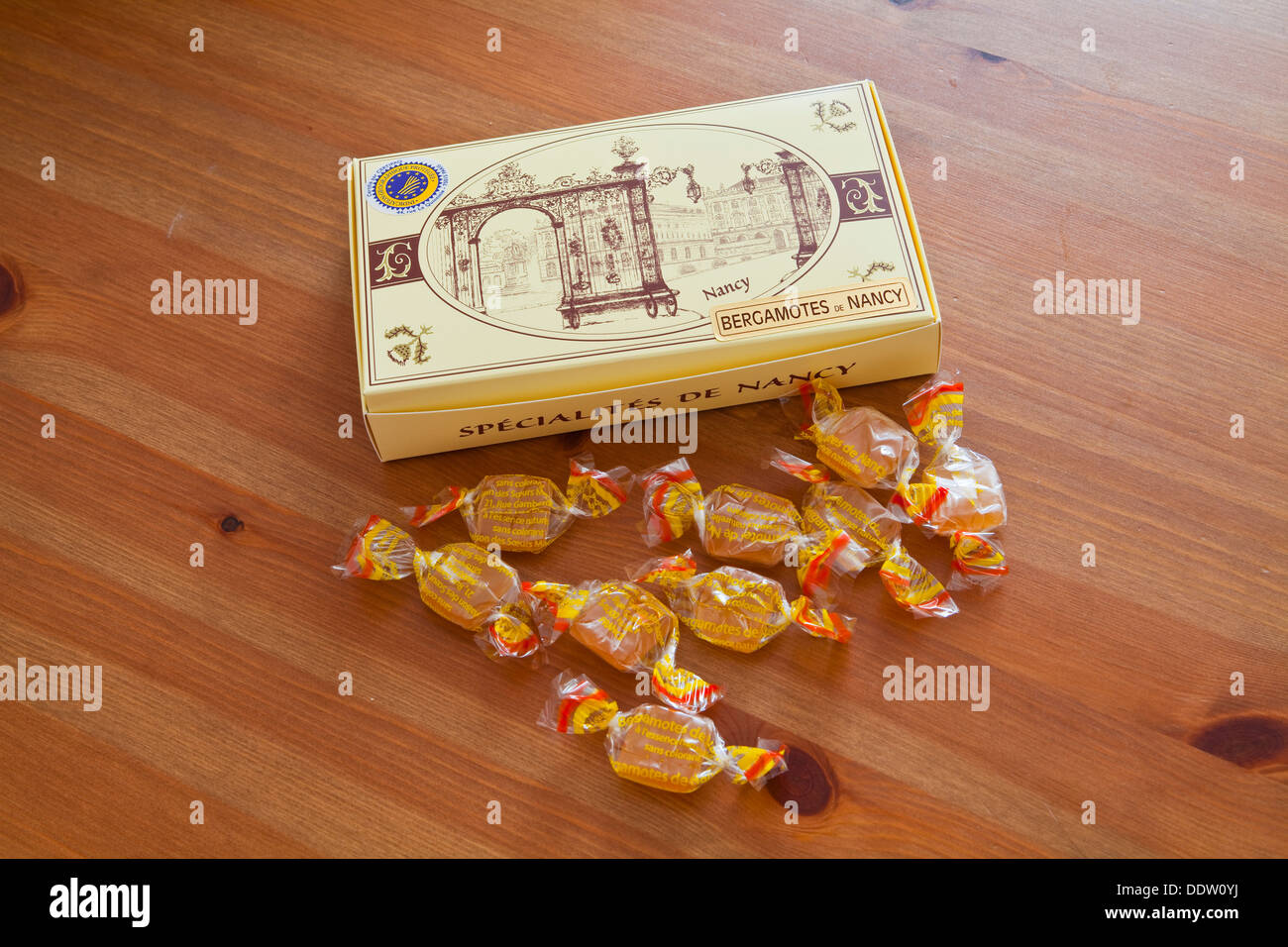 Bergamotes de Nancy orange flavoured sweets Stock Photo - Alamy