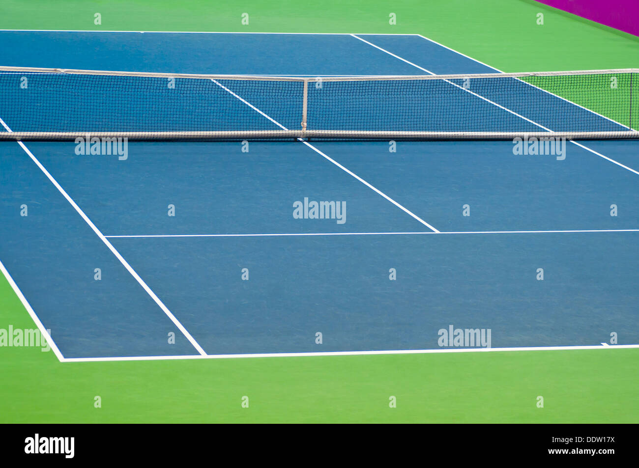 Image of empty tennis court for backgrounds. Surface: Hard Stock Photo ...