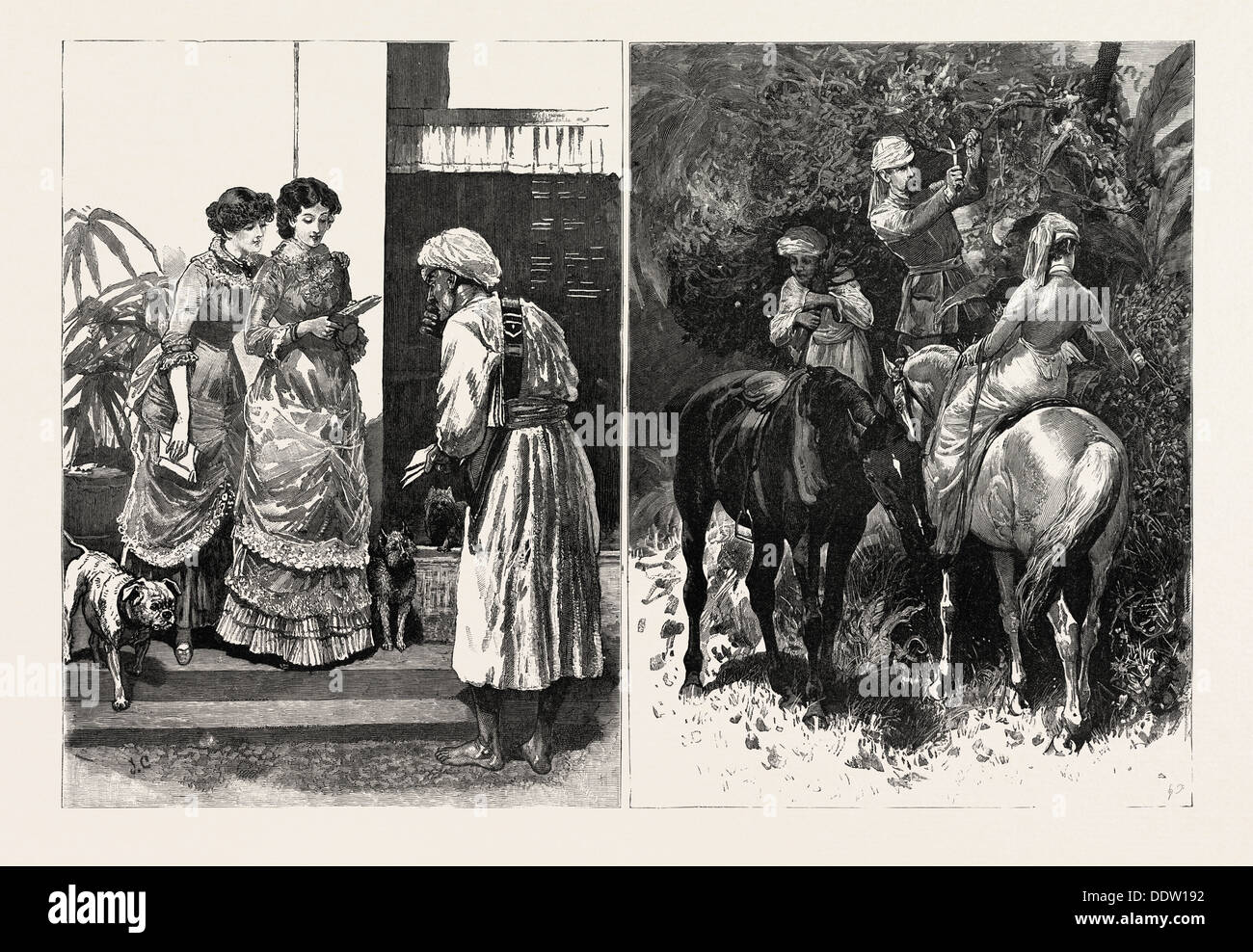 CHRISTMAS IN SOUTHERN INDIA ENGRAVING 1884 Stock Photo - Alamy