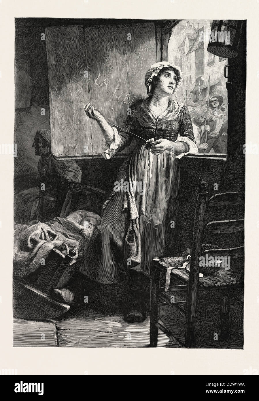 LA COCARDE TRICOLORE, ENGRAVING 1884 Stock Photo - Alamy