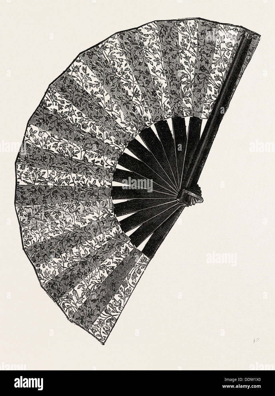 FAN , ENGRAVING 1882 Stock Photo - Alamy