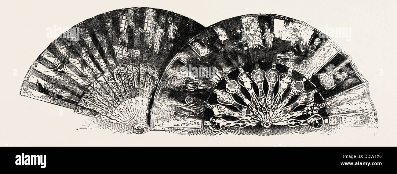 FAN , ENGRAVING 1882 Stock Photo - Alamy