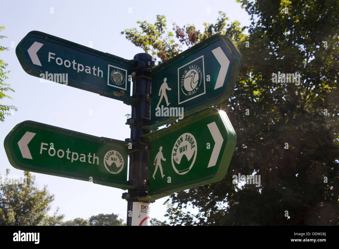 Sandwich Kent England UK Public Footpaths signs Saxon Shore Way and ...