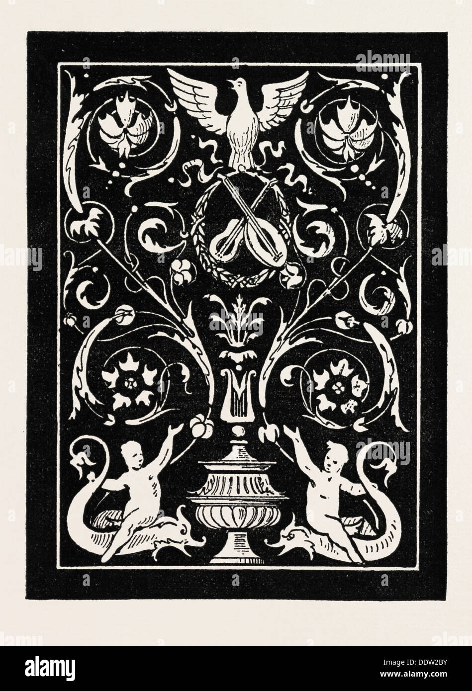 DESIGN FOR PANEL, ENGRAVING 1882 Stock Photo - Alamy
