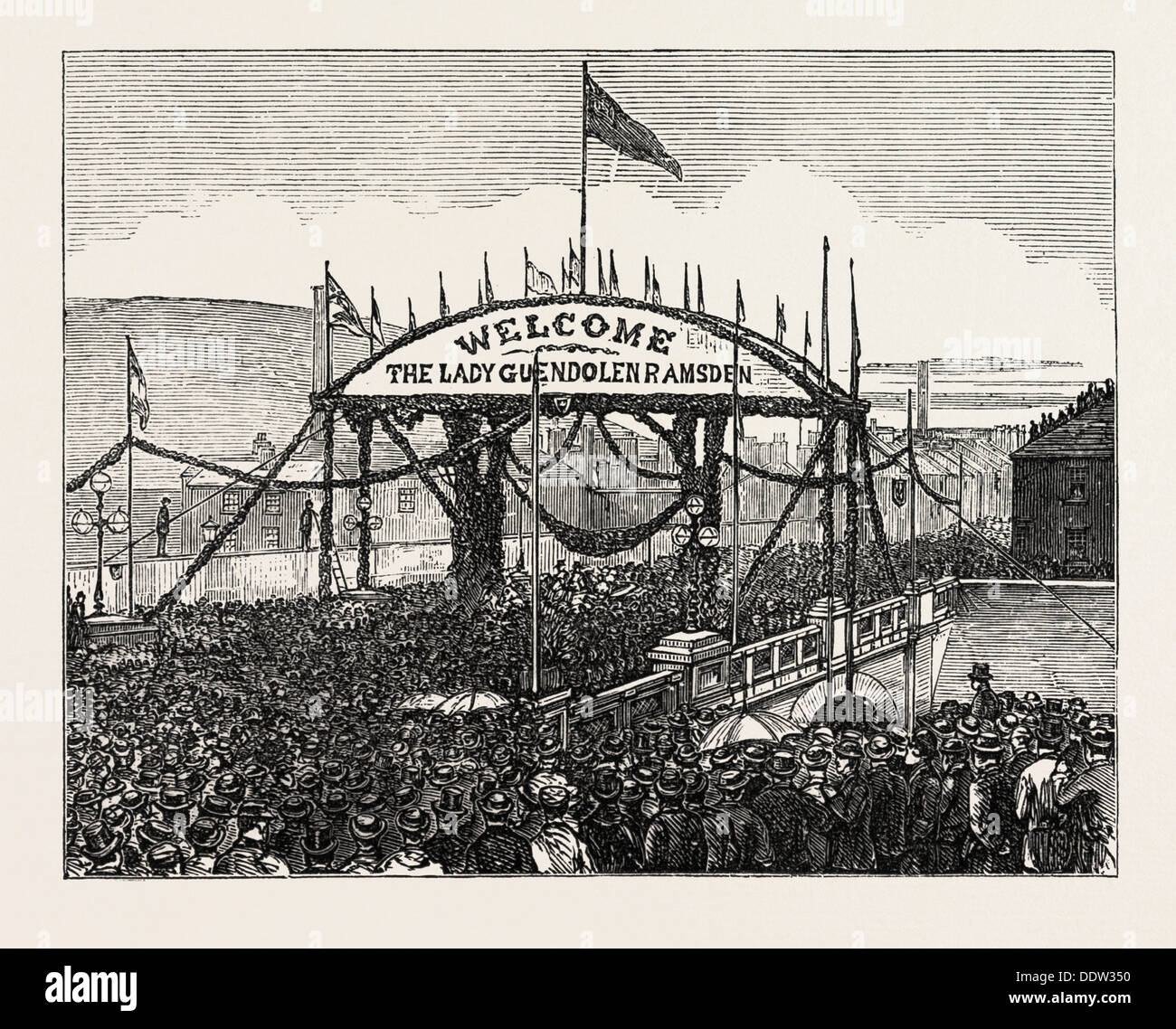 OPENING OF A NEW BRIDGE AT HUDDERSFIELD, UK Stock Photo - Alamy