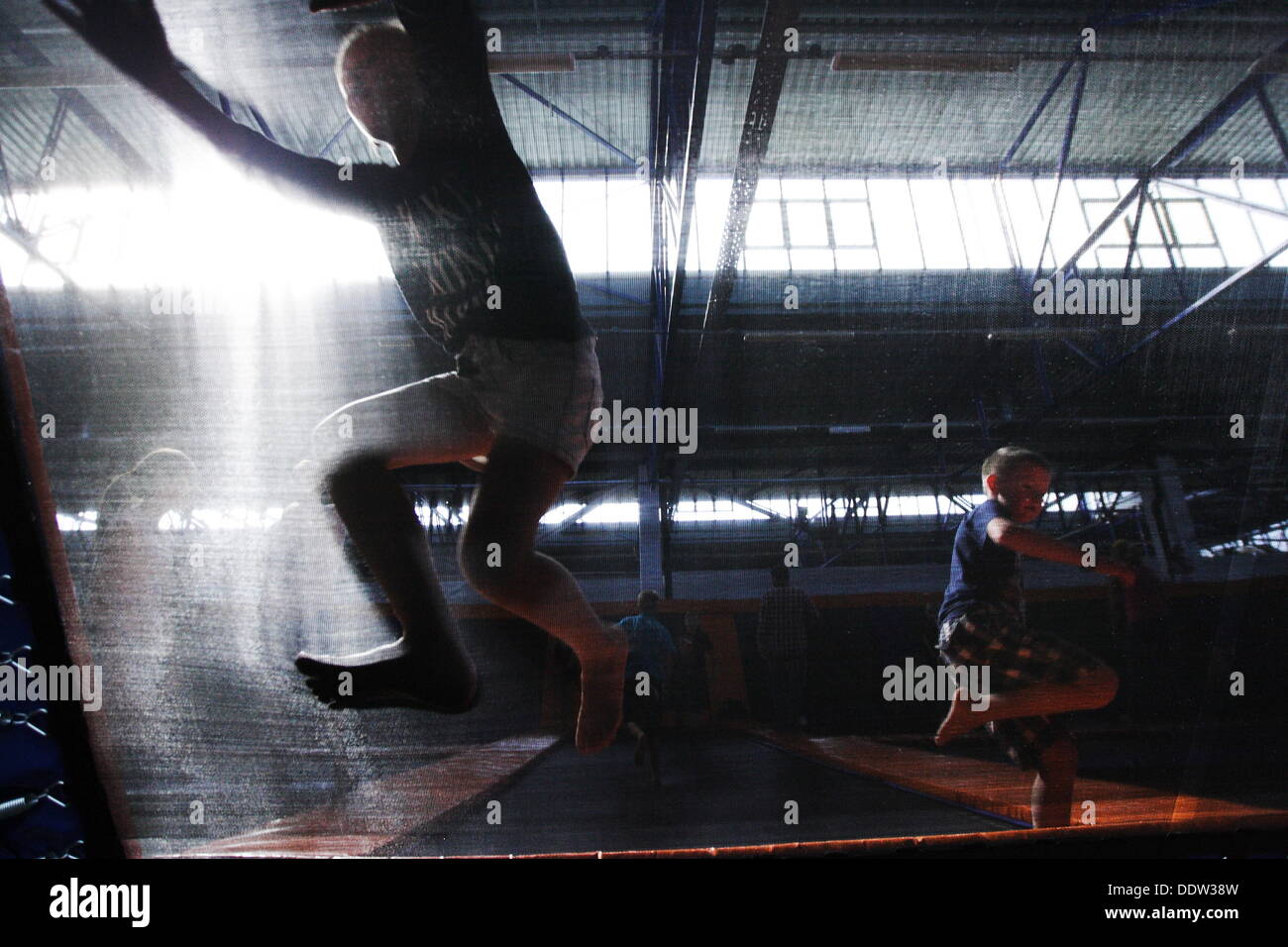 Gdynia, Poland 7th, September 2013 The largest in Europe trampoline ...
