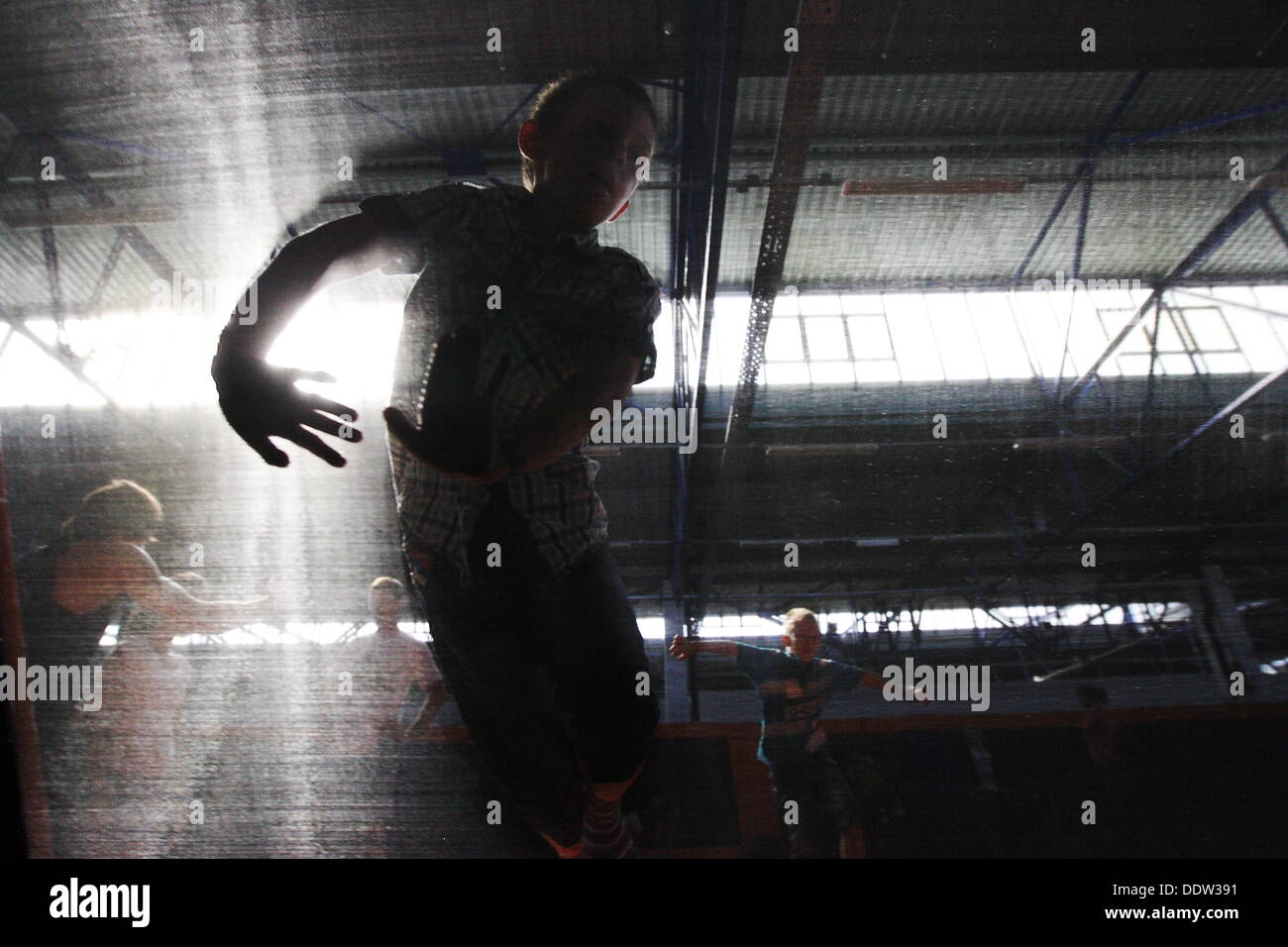 Gdynia, Poland 7th, September 2013 The largest in Europe trampoline ...
