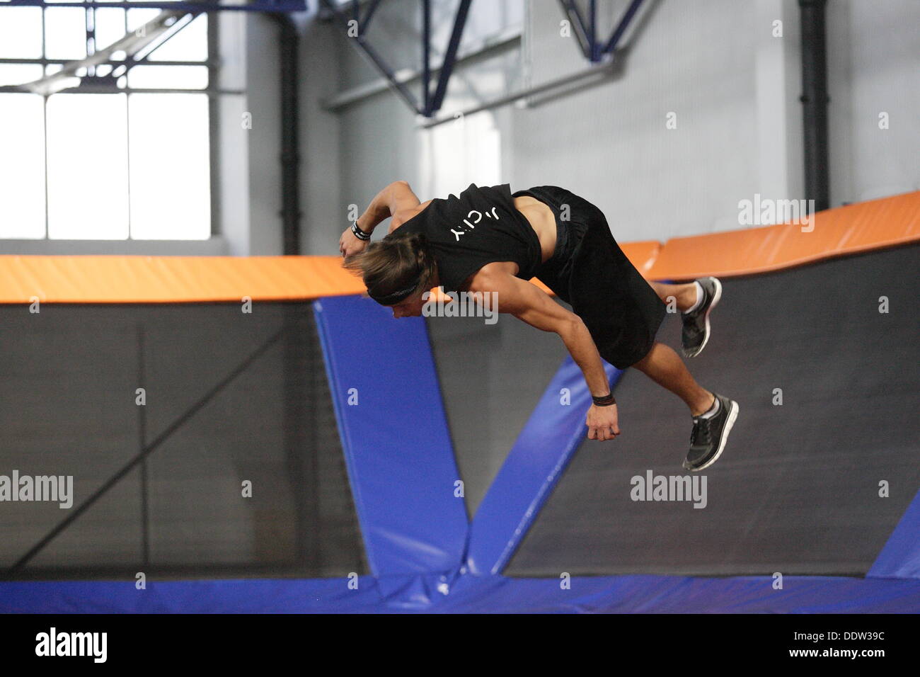 Gdynia, Poland 7th, September 2013 The largest in Europe trampoline ...