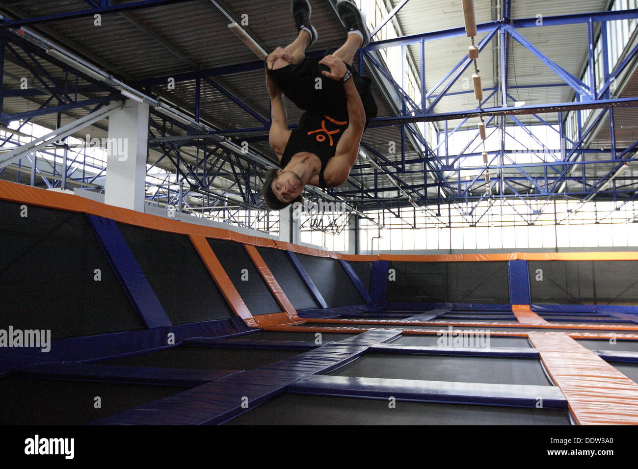 Gdynia, Poland 7th, September 2013 The largest in Europe trampoline ...