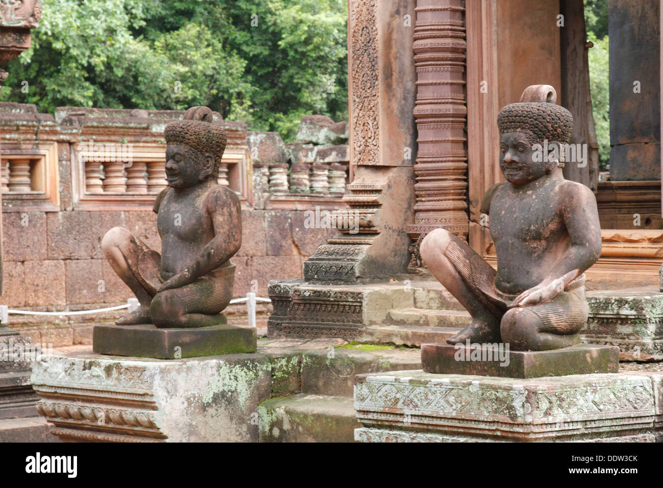 Banteay Srei Temple to Hindu God Shiva in Angkor, Cambodia Stock Photo ...