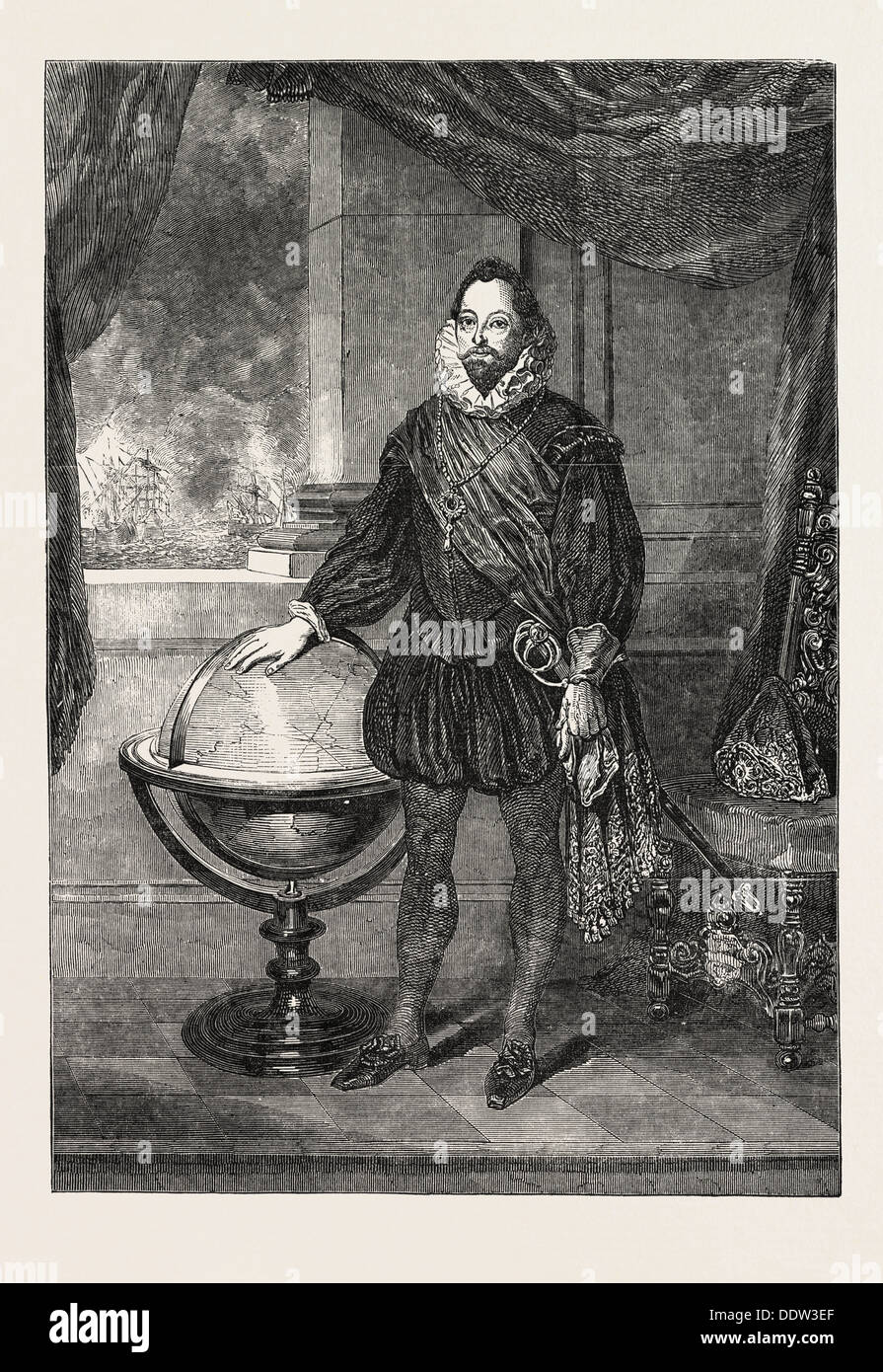 Portrait of sir francis drake presented hi-res stock photography and ...