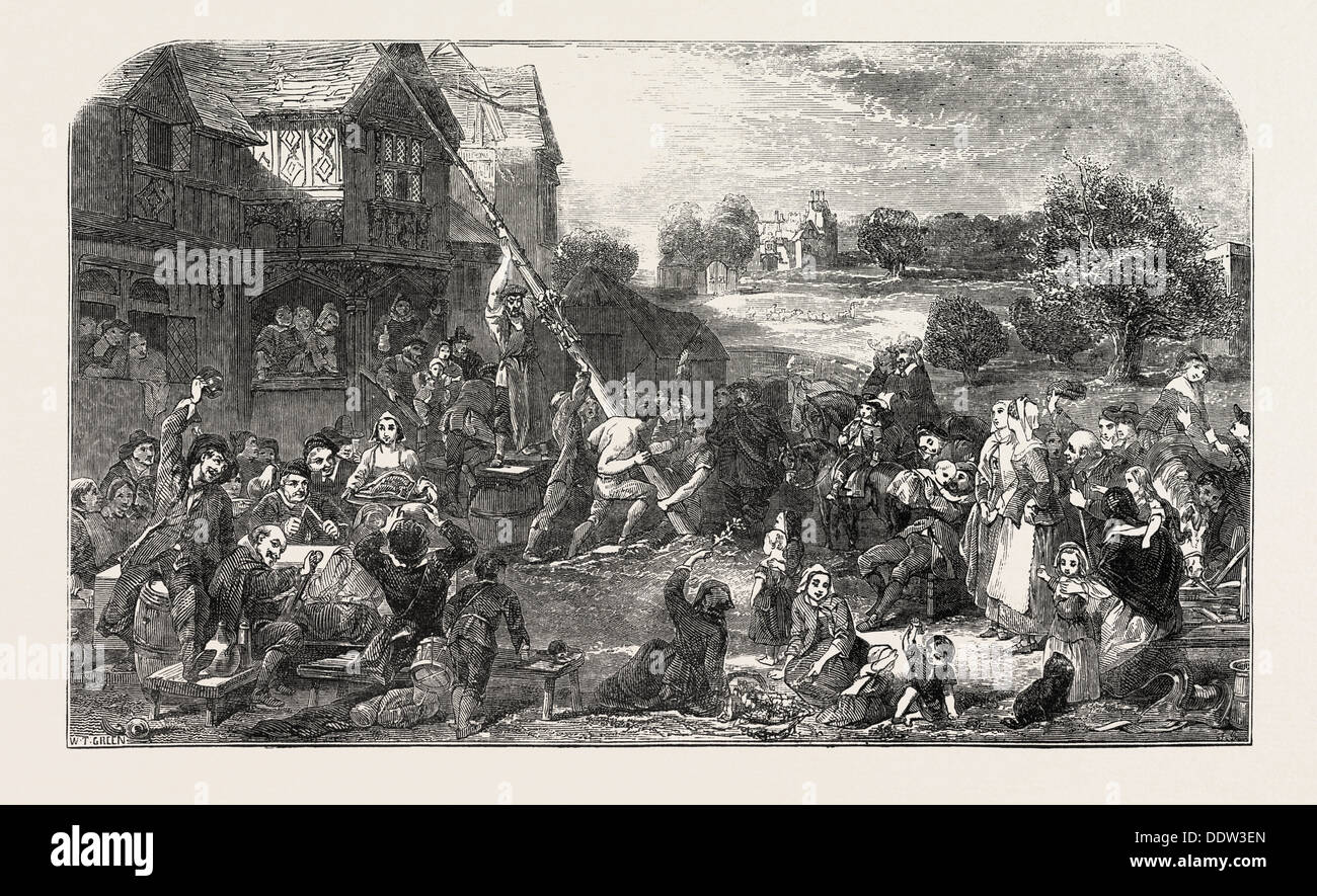 Maypole illustration hi-res stock photography and images - Alamy