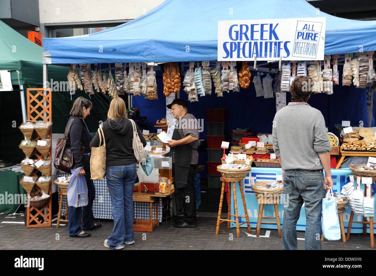 A Greek food stall at the Brighton and Hove Food and Drink Festival ...