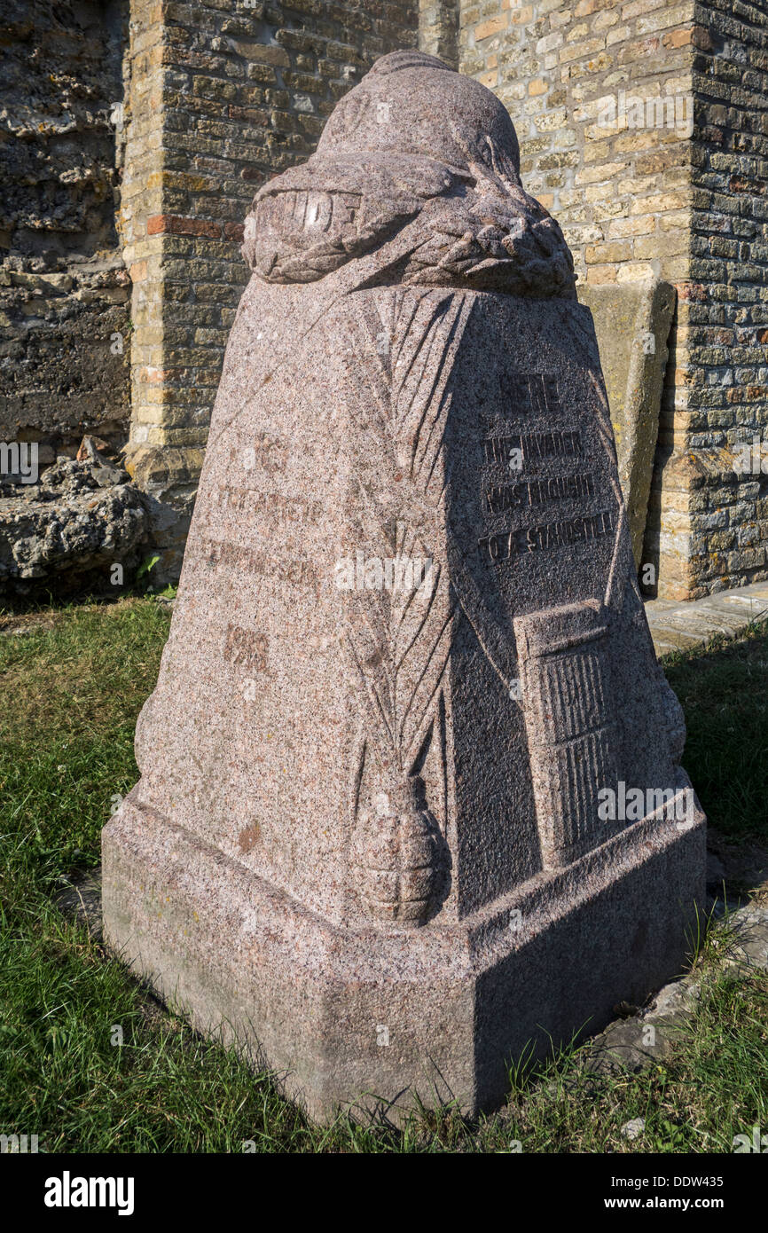 First World War One demarcation stone at the Onze-Lieve-Vrouwhoekje ...