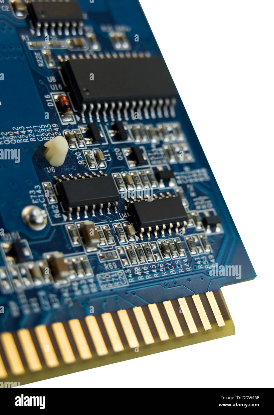 Close-up photo of view of blue electronic circuit Stock Photo - Alamy