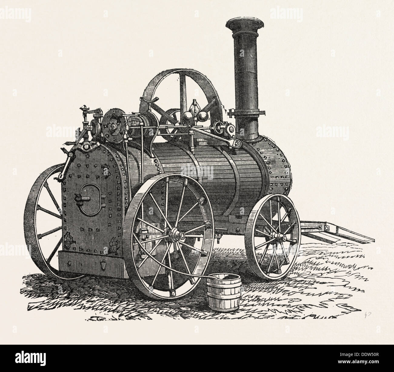 CLAYTON, SHUTTLEWORTH, AND CO.'S PORTABLE STEAM ENGINE Stock Photo - Alamy