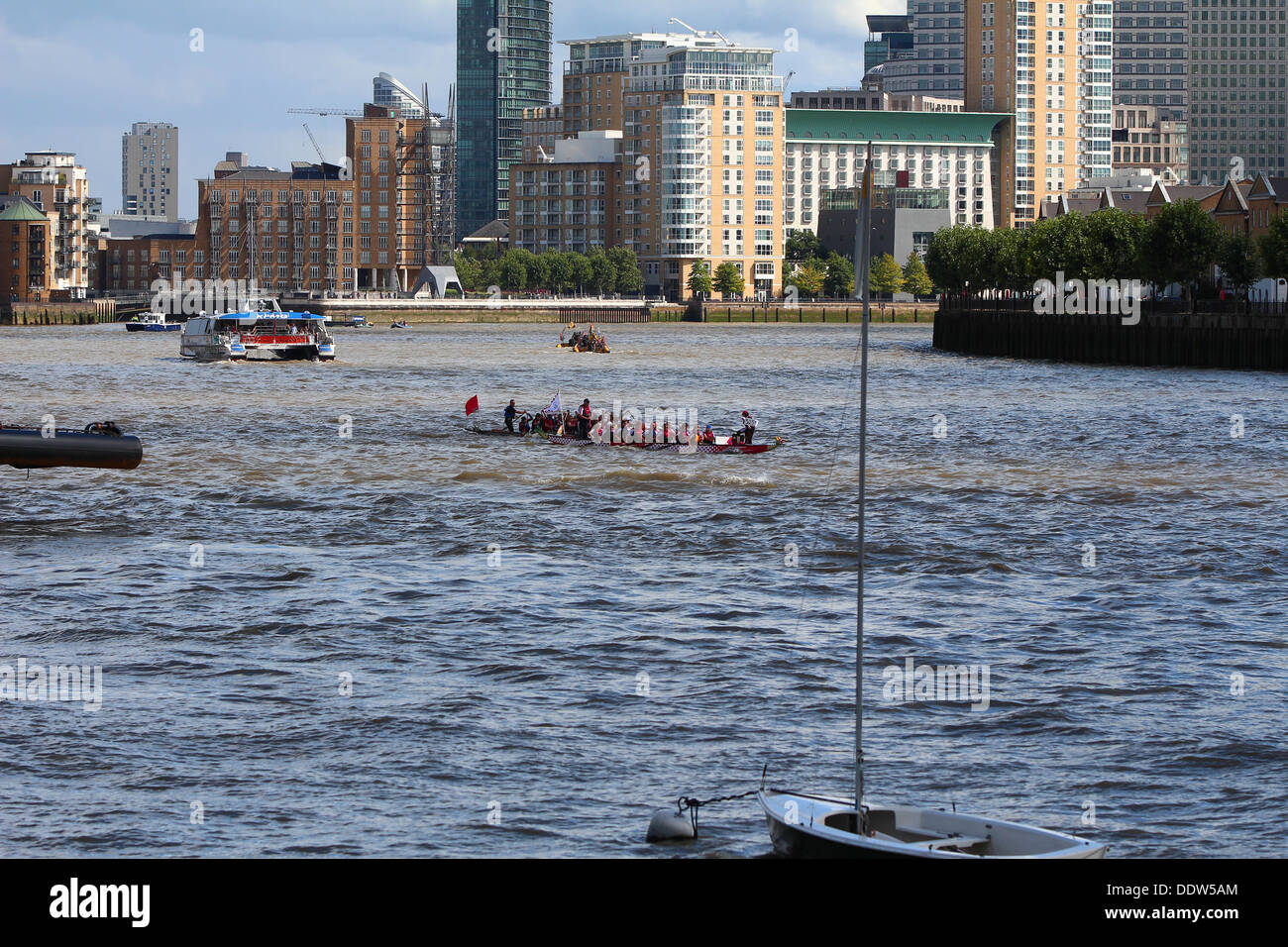 London, UK. 07th Sep, 2013. The Great River Race again is run upstream ...