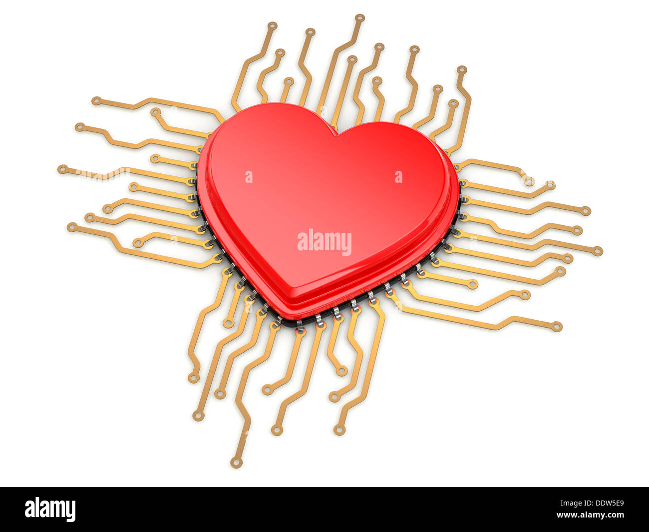 My favorite processor. Cpu as heart. 3d Stock Photo - Alamy