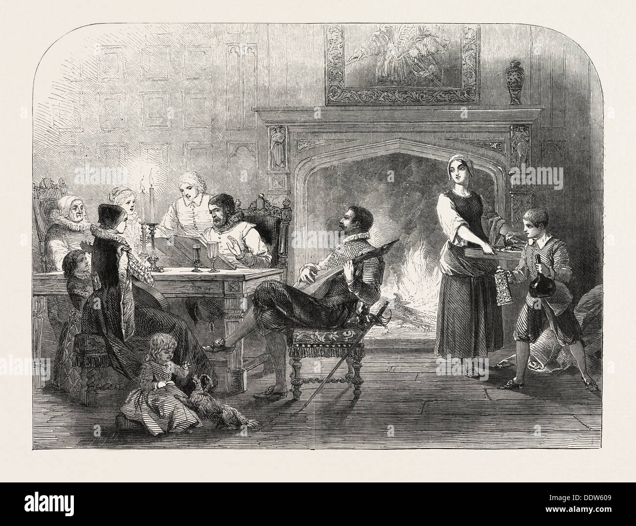 PART-SINGING IN THE TIME OF QUEEN ELIZABETH, DRAWN BY G. THOMAS Stock ...