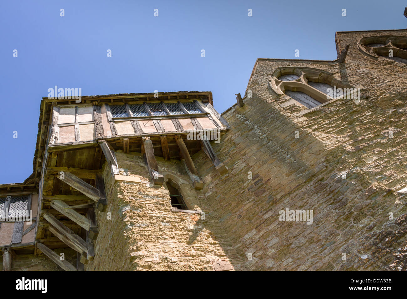 Stokesay Castle in Shropshire. The finest and best preserved fortified ...
