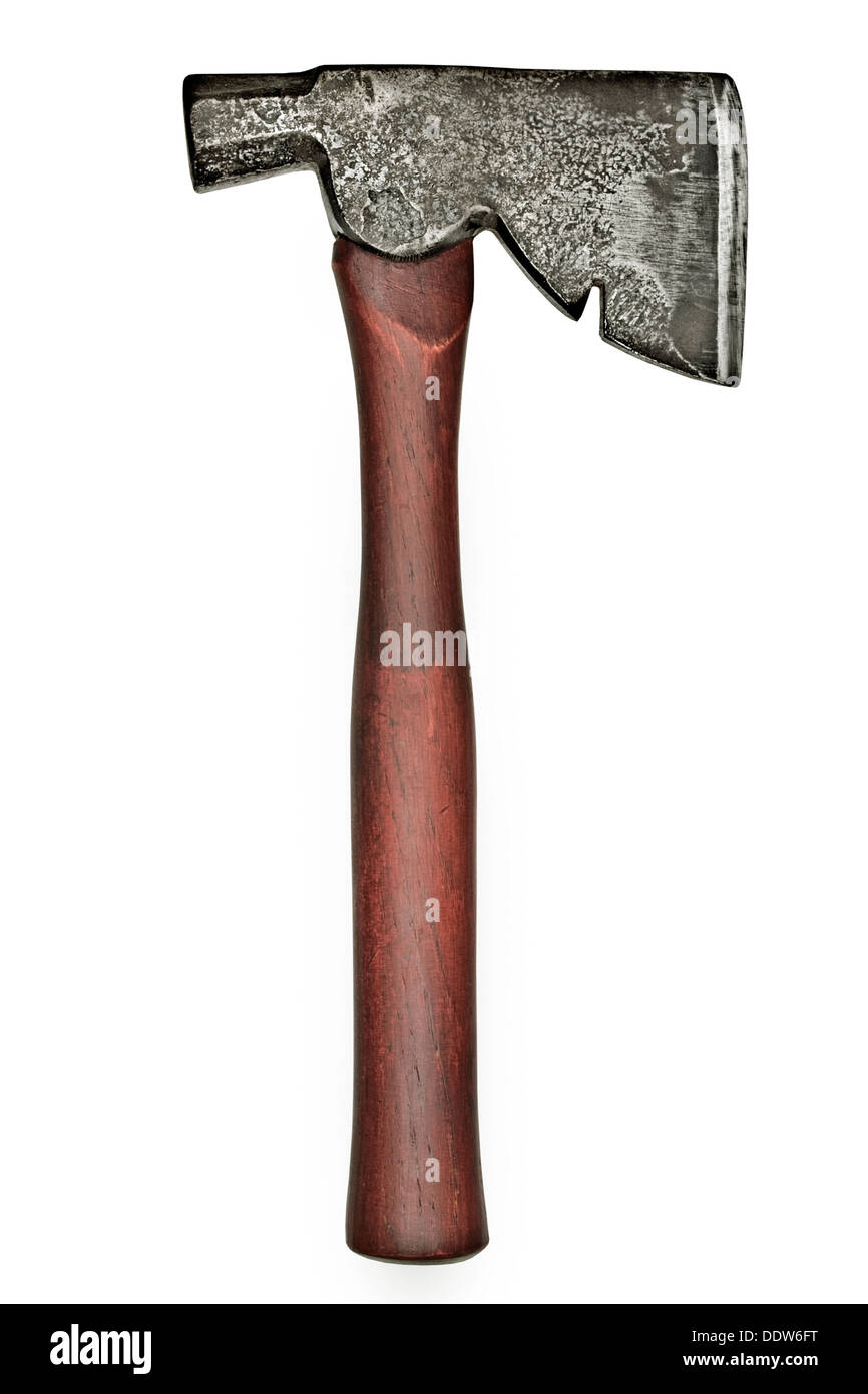 vintage rig builders hatchet isolated over white background, clipping ...