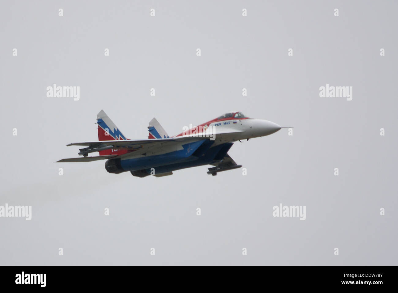 The Mikoyan-Gurevich MiG-29OVT, demonstrated at the MAKS-2013 aerospace ...